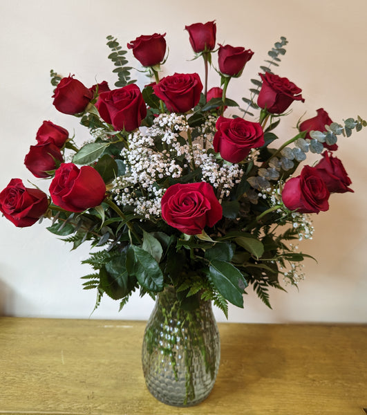 Two Dozen Long Stem Red Roses – Wild Blooms